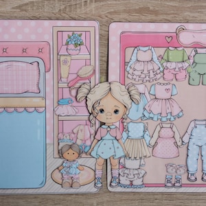 Printable Paper Doll Q Baby With Clothes - Digital PDF, Girly Busy Book ...