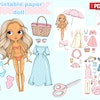 Printable Paper Doll Blythe With Clothes Digital PDF Instant Download, Dress up Cut Out Doll ...