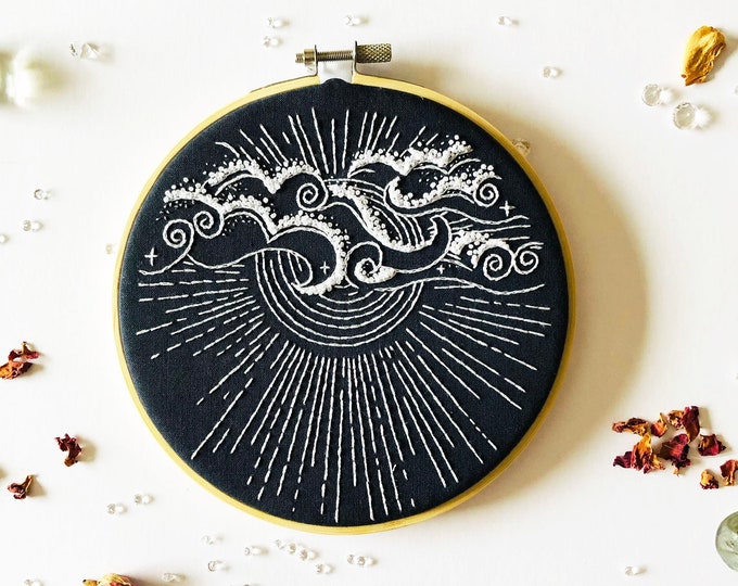 Full Moon Embroidery Kit Sewing Kit Embroidery Pattern - Etsy