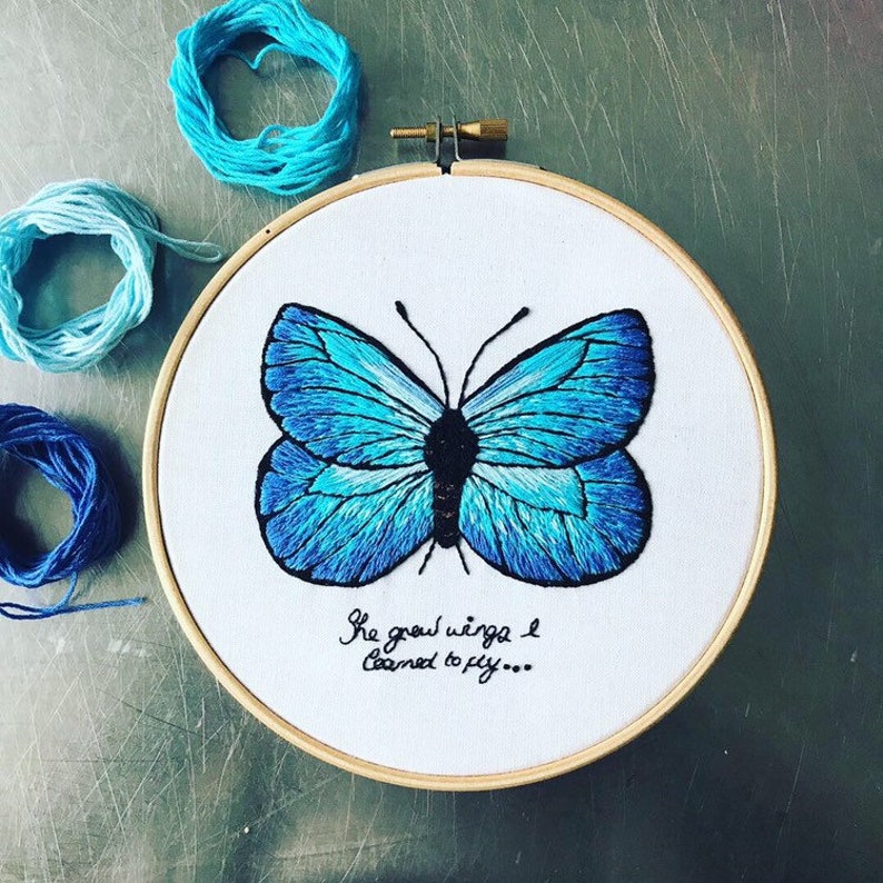 Butterfly Embroidery Pattern PDF needlecraft pattern | Etsy