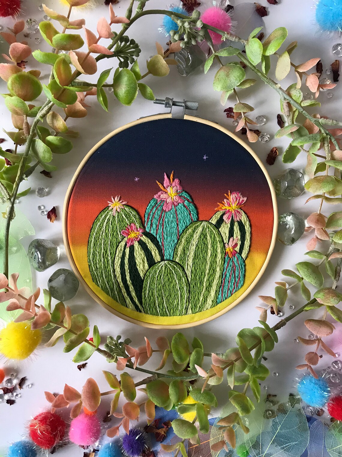 Cactus Embroidery Pattern PDF, Needlecraft Pattern, Embroidery Transfer ...