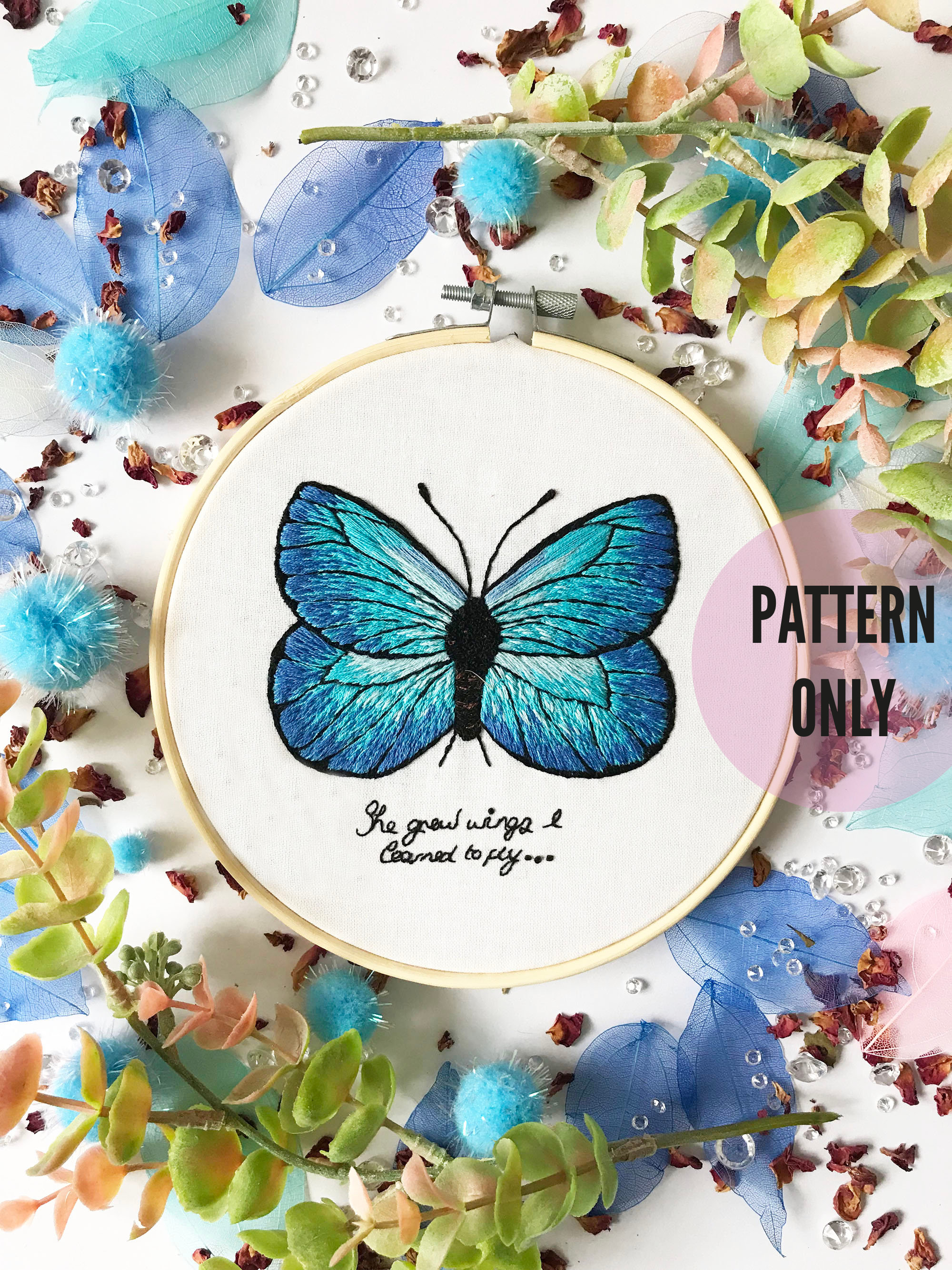 Butterfly Embroidery Pattern Needlecraft Pattern Embroidery - Etsy