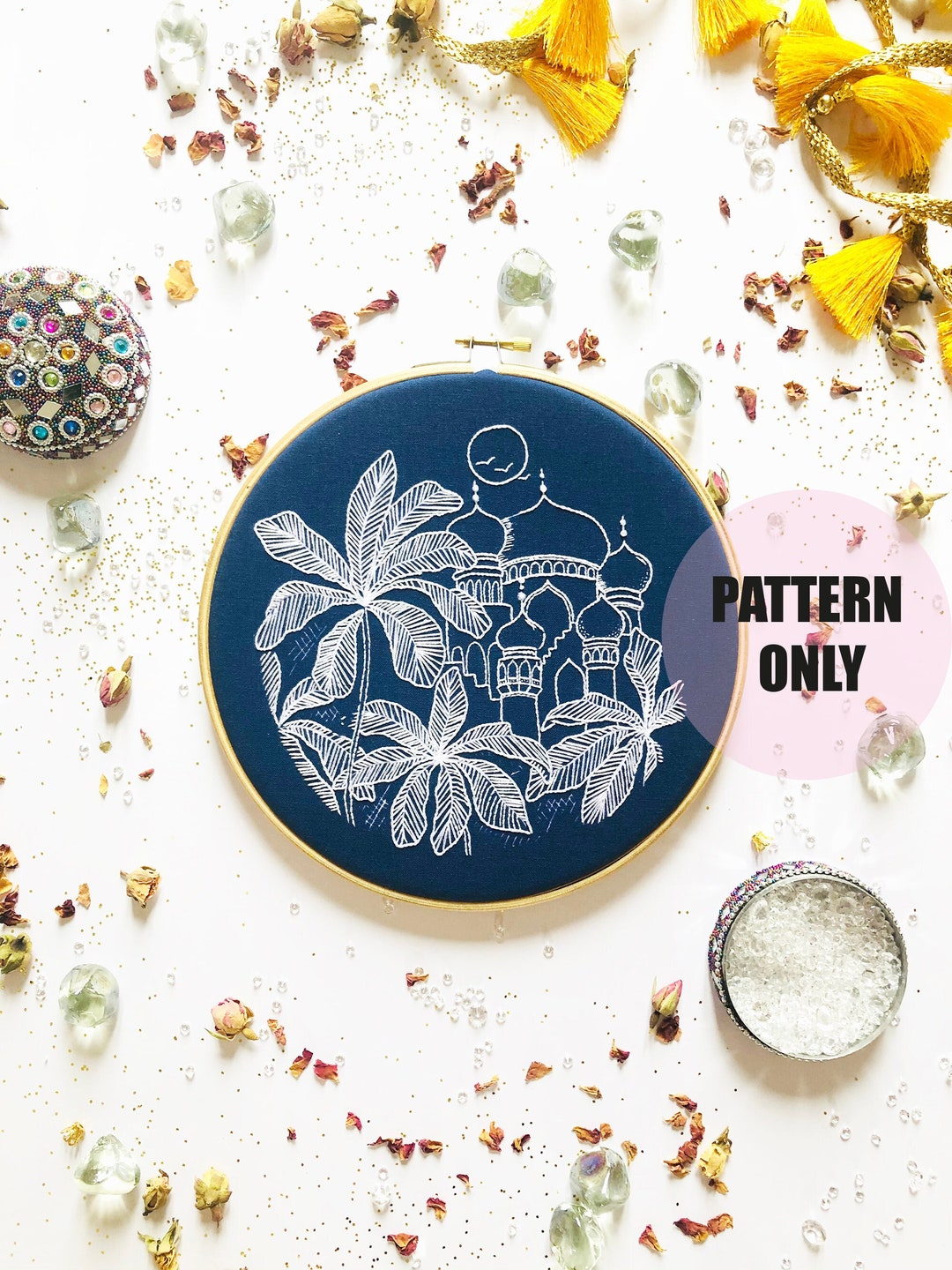 Hidden Palace Embroidery Pattern, Needlecraft, Embroidery Pattern ...