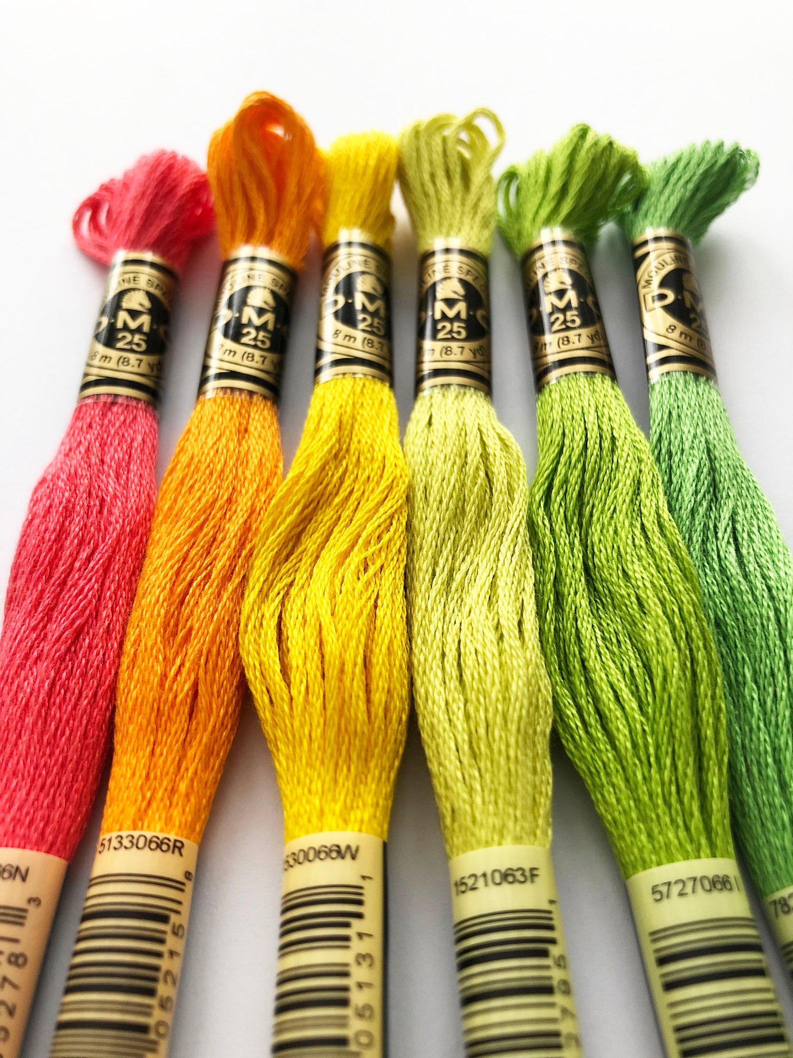 DMC 6 Strand Embroidery Thread, CITRUS BLAST, Embroidery Floss, Colour ...