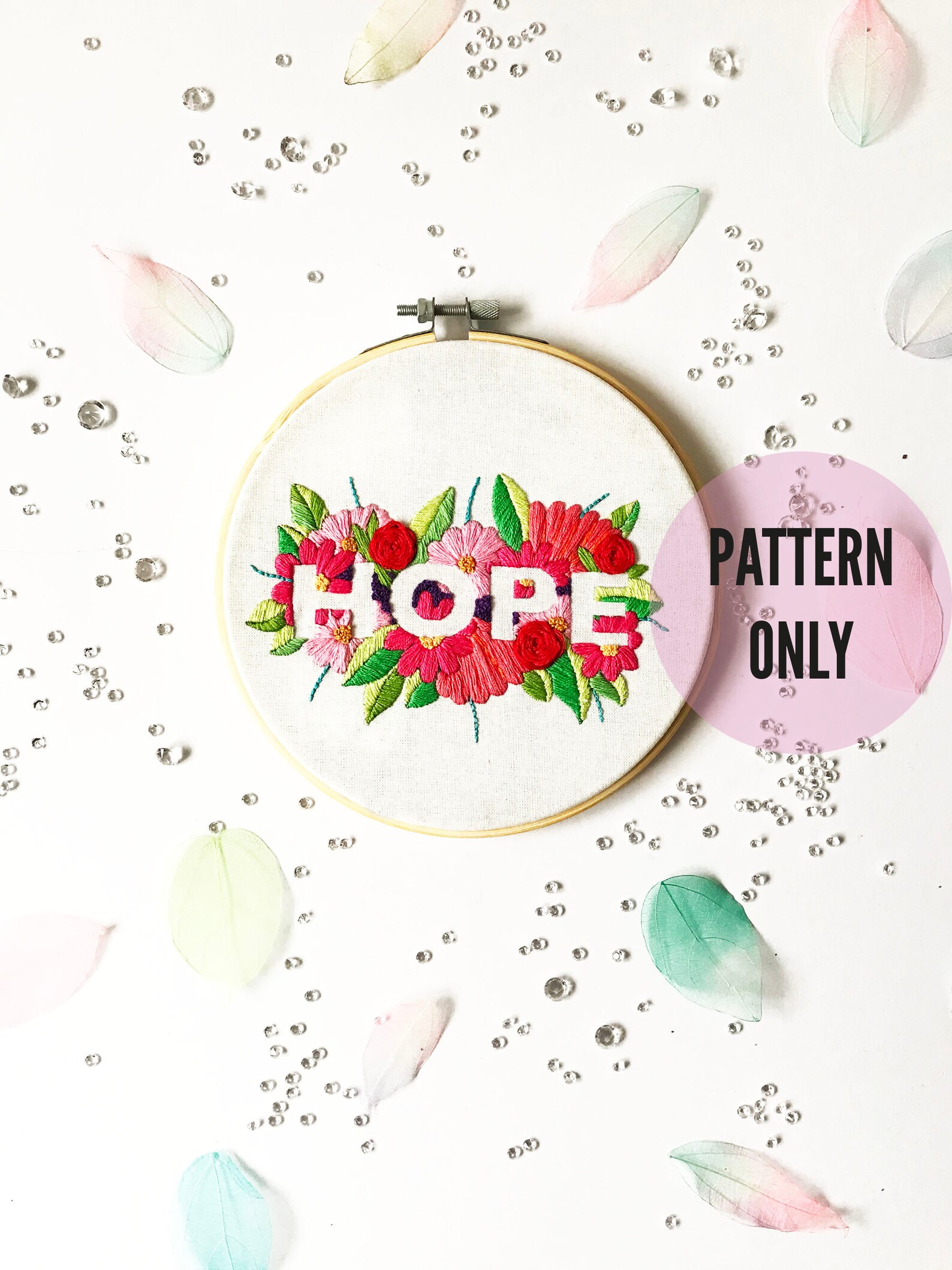 Hope Embroidery Pattern Needlecraft Embroidery Pattern - Etsy