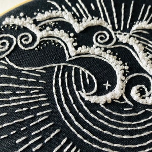 Full Moon Embroidery Kit, Sewing Kit, Embroidery Pattern, Beginners ...