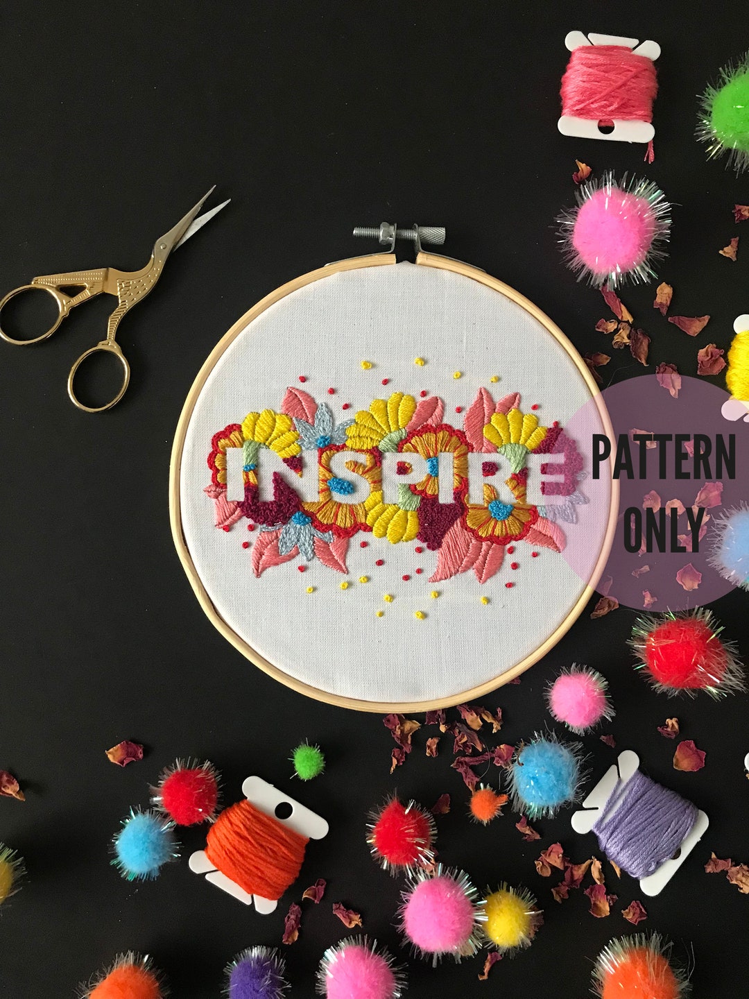 Inspire Embroidery Pattern, Needlecraft Pattern, Embroidery Pattern ...