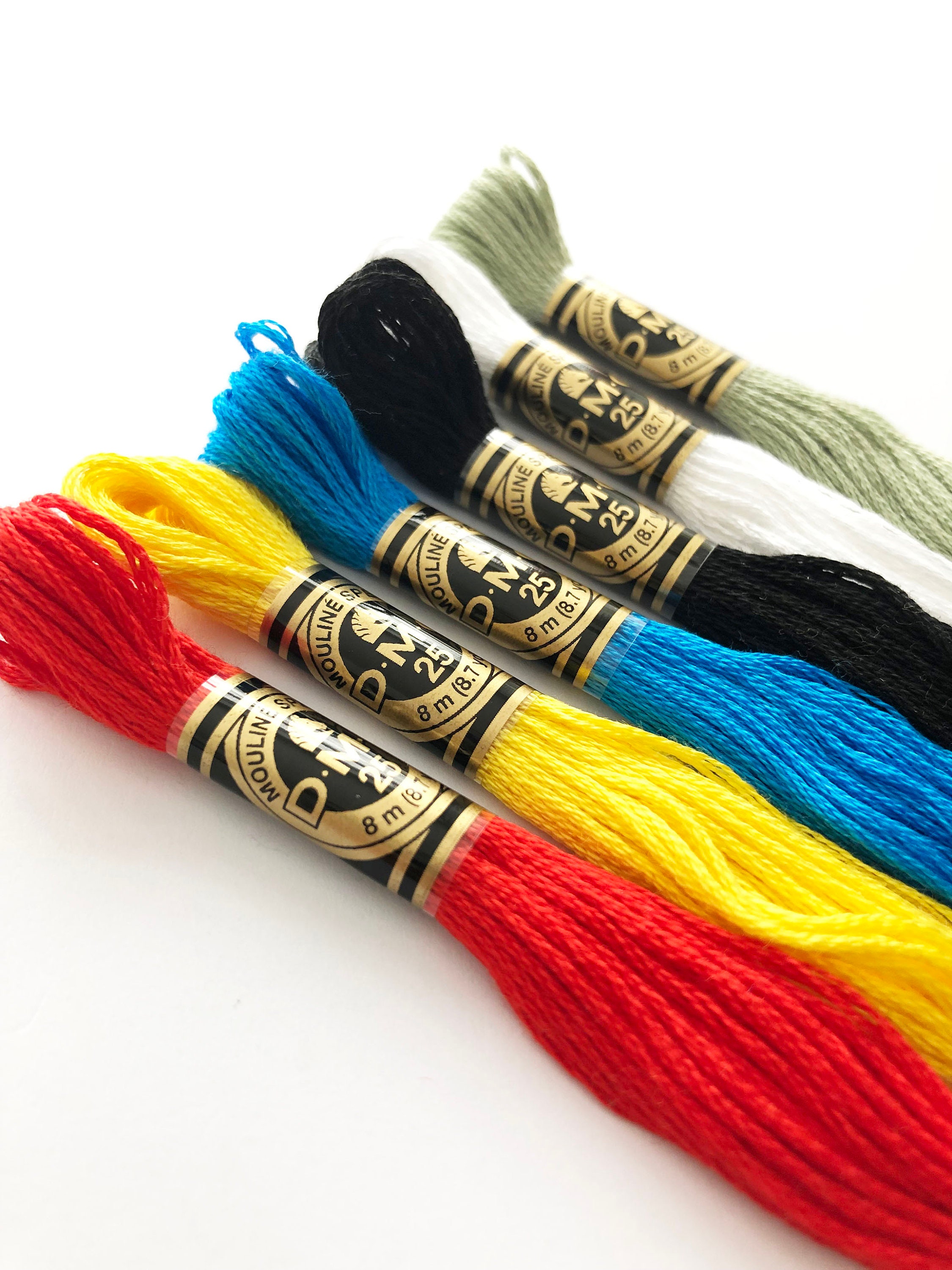 DMC 6 Strand Embroidery Thread PRIMARY COLOURS Embroidery - Etsy