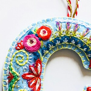 Embroidered Felt Alphabet Ornaments Pdf, Beginners Embroidery ...