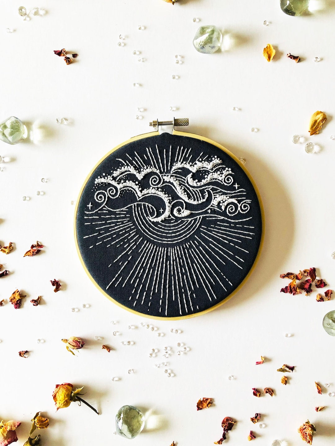 Full Moon Embroidery Kit, Sewing Kit, Embroidery Pattern, Beginners ...