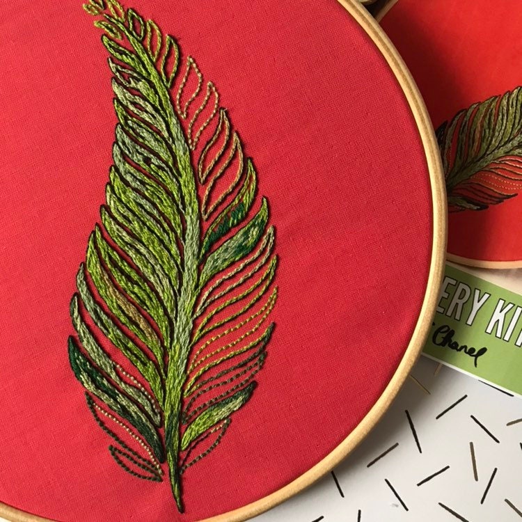 Fern Embroidery Kit Needlecraft Pattern Embroidery Pattern | Etsy