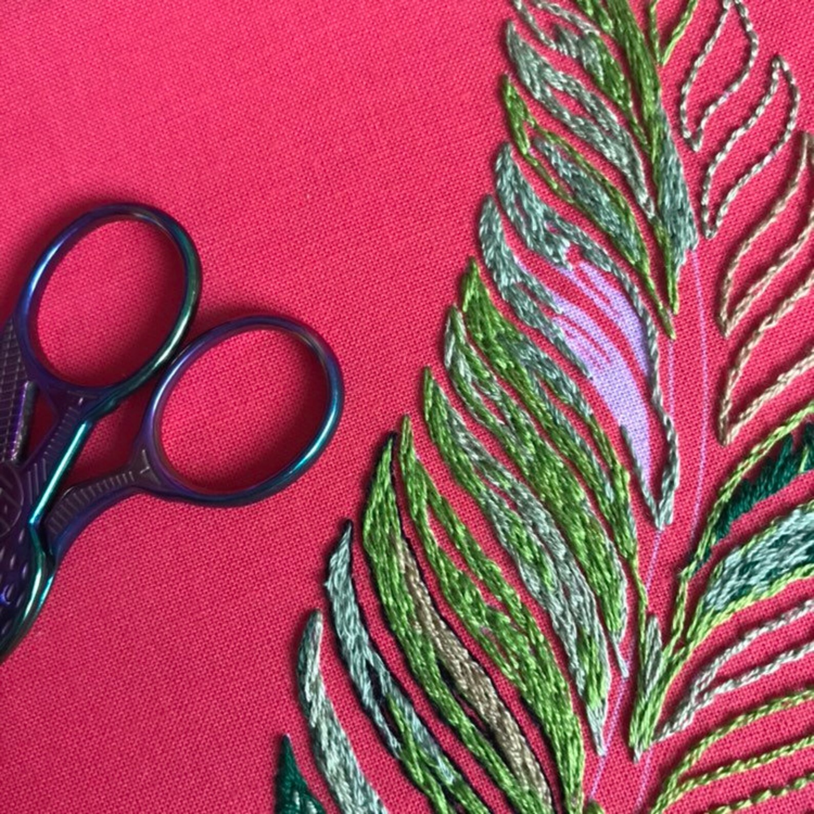 Fern Embroidery Pattern PDF Needlecraft Pattern Embroidery | Etsy