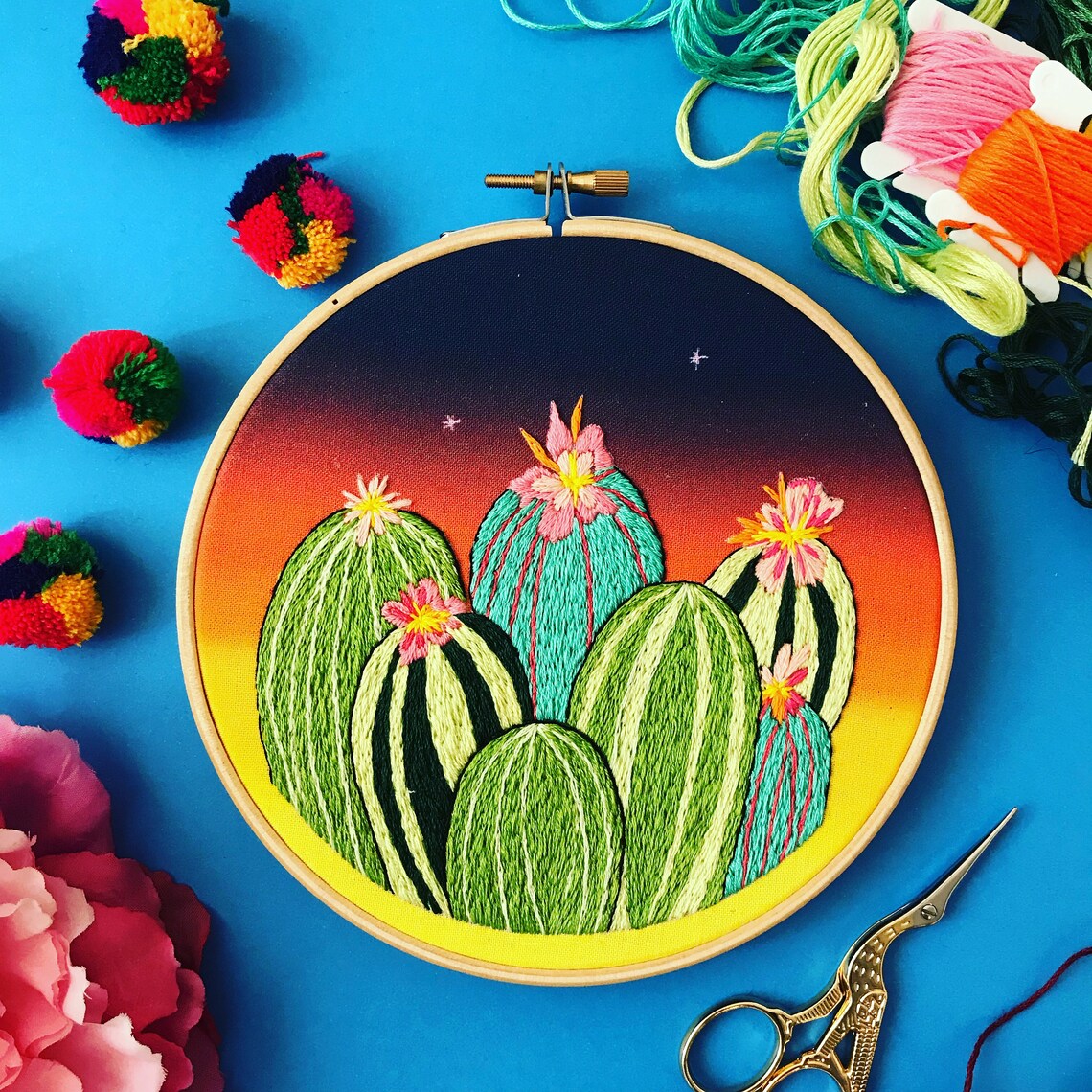 Cactus Embroidery Pattern PDF, Needlecraft Pattern, Embroidery Transfer ...