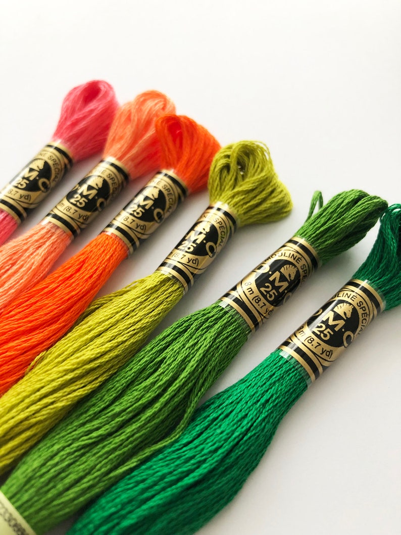 DMC 6 Strand Embroidery Thread JUNGLE Embroidery Floss - Etsy