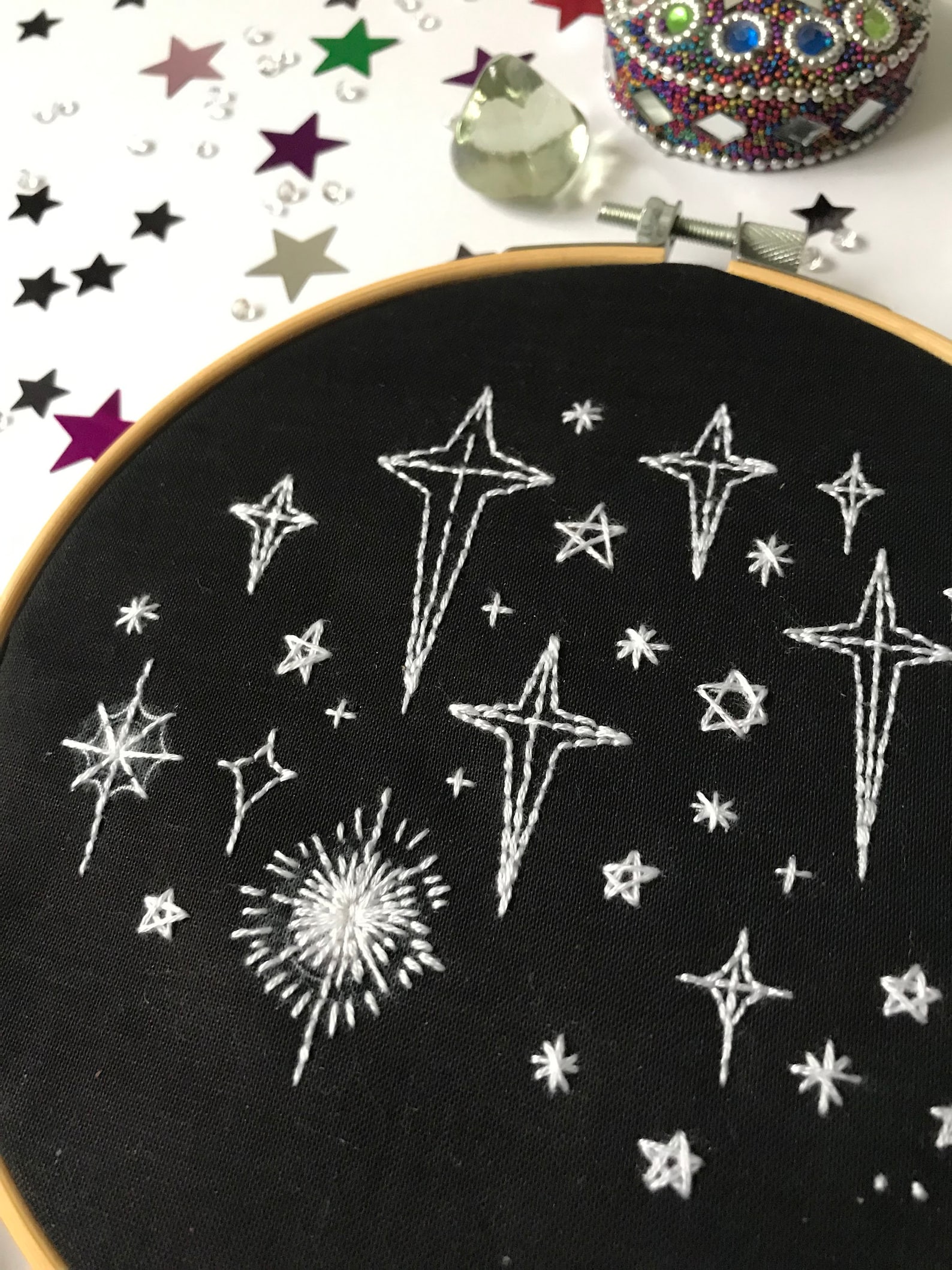 Beginners Embroidery Pattern Stars Needlecraft Pattern - Etsy