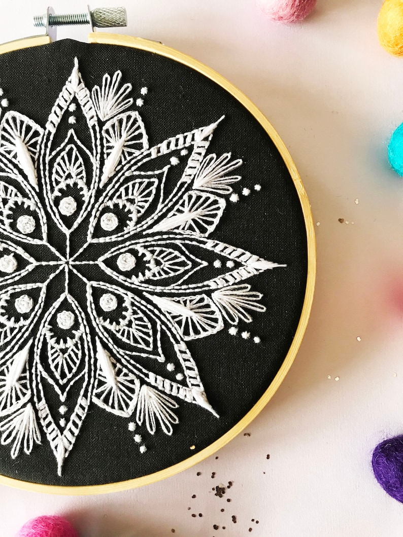 Mandala Embroidery Pattern, Needlecraft , Embroidery Pattern, Beginners ...