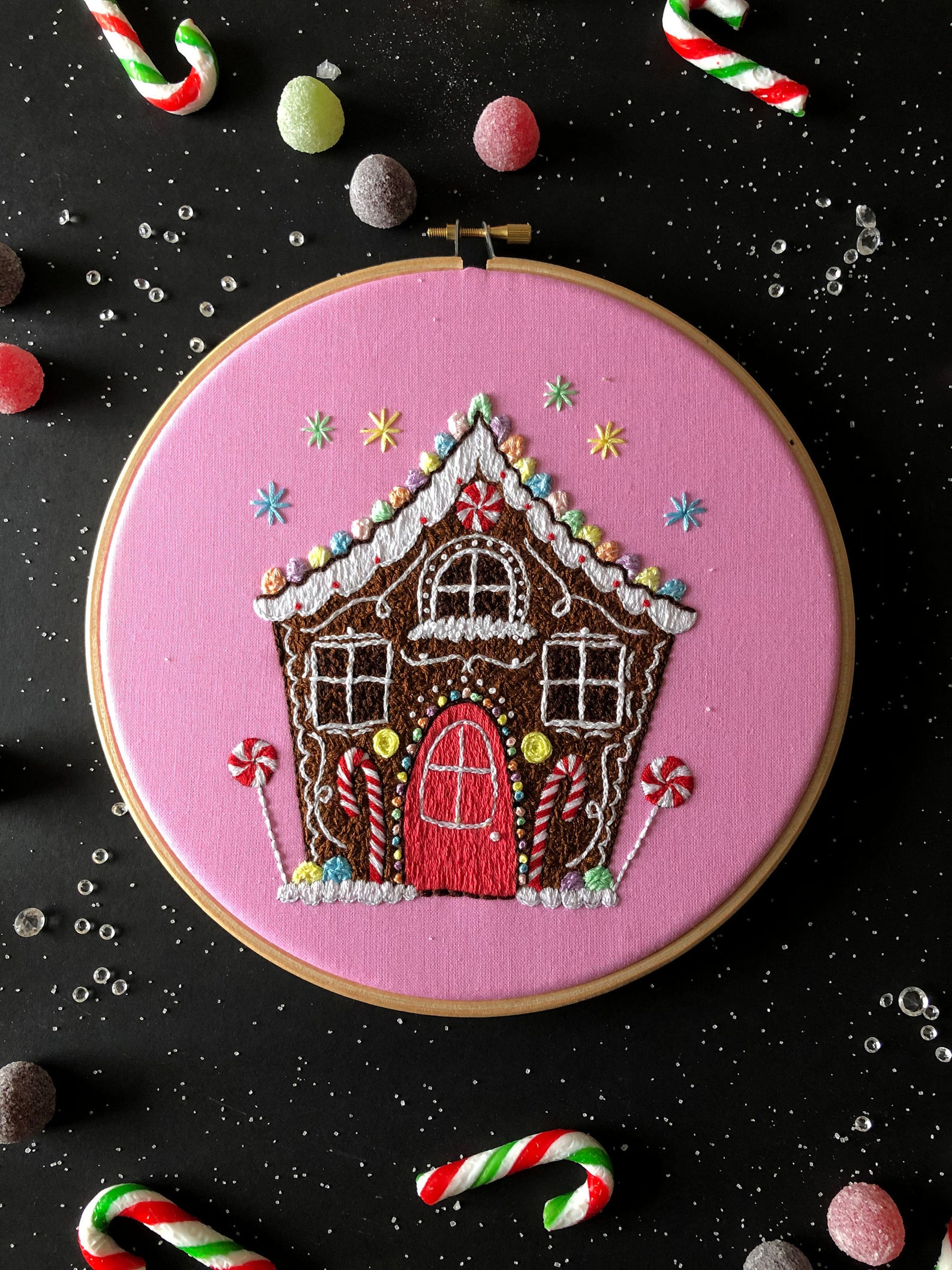 Ginger Bread House Embroidery Kit, Needlecraft Kit, Embroidery Pattern ...
