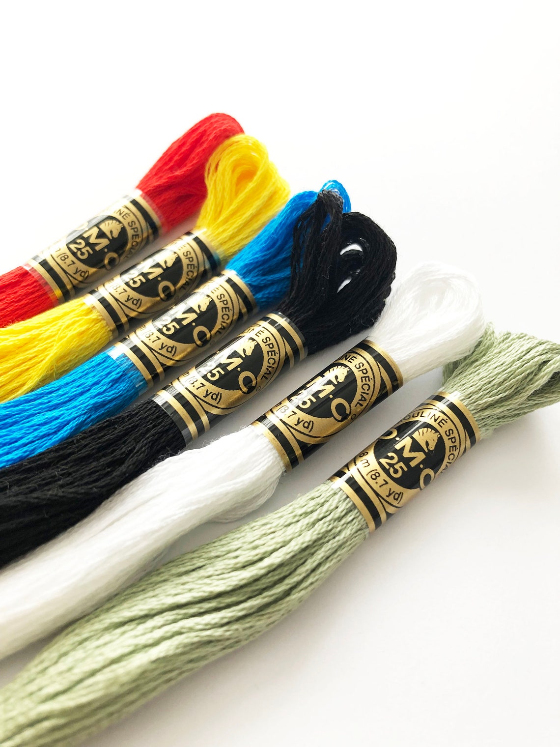 DMC 6 Strand Embroidery Thread PRIMARY COLOURS Embroidery - Etsy