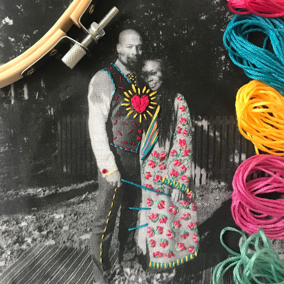 Personalised Embroidery Kit, Embroidery Art, Personalised Embroidery ...