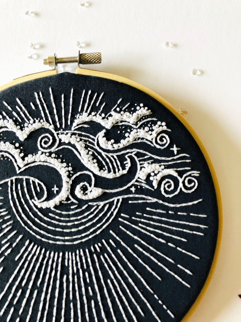 Full Moon Embroidery Kit Sewing Kit Embroidery Pattern - Etsy