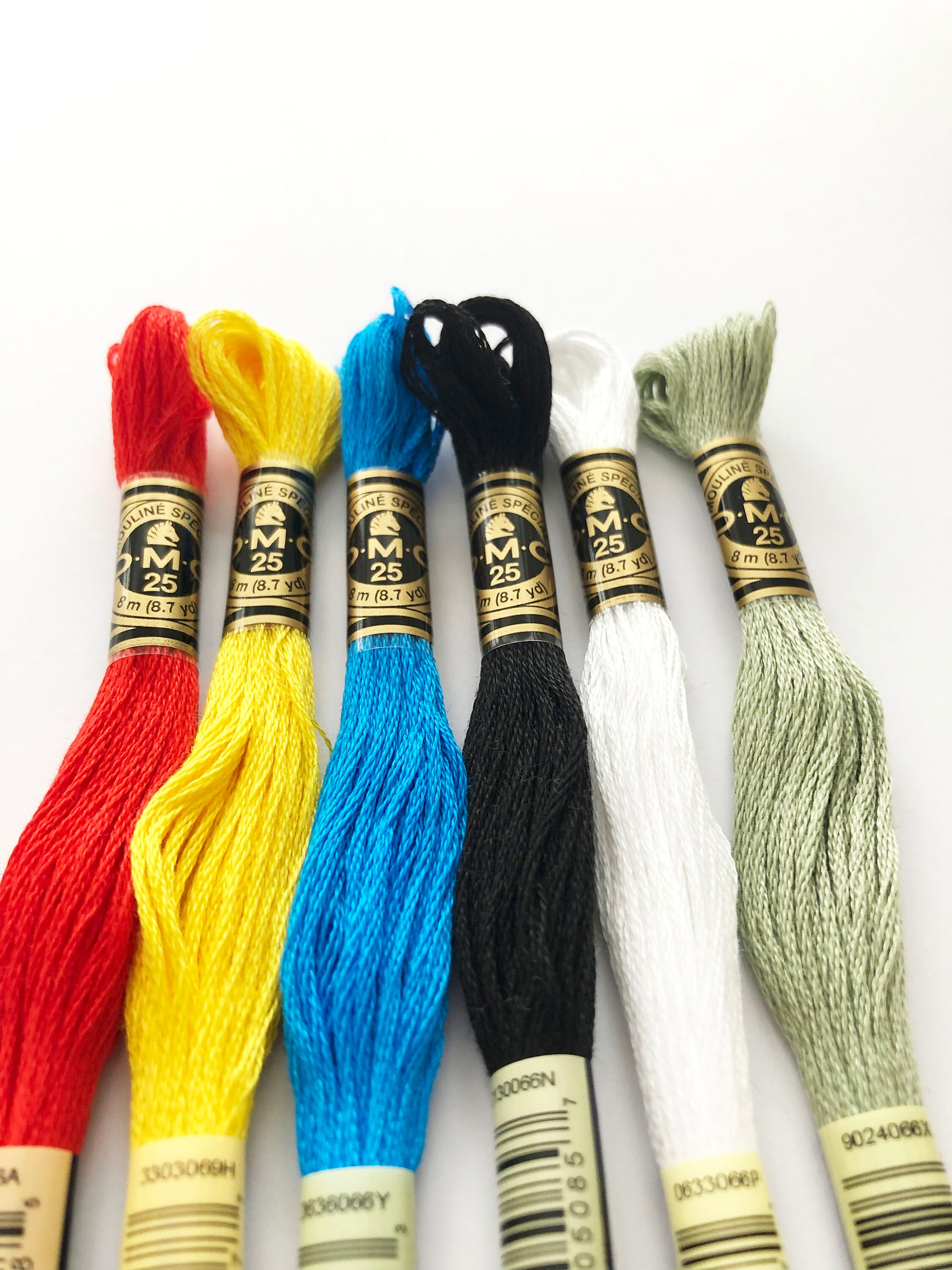 DMC 6 Strand Embroidery Thread PRIMARY COLOURS Embroidery - Etsy