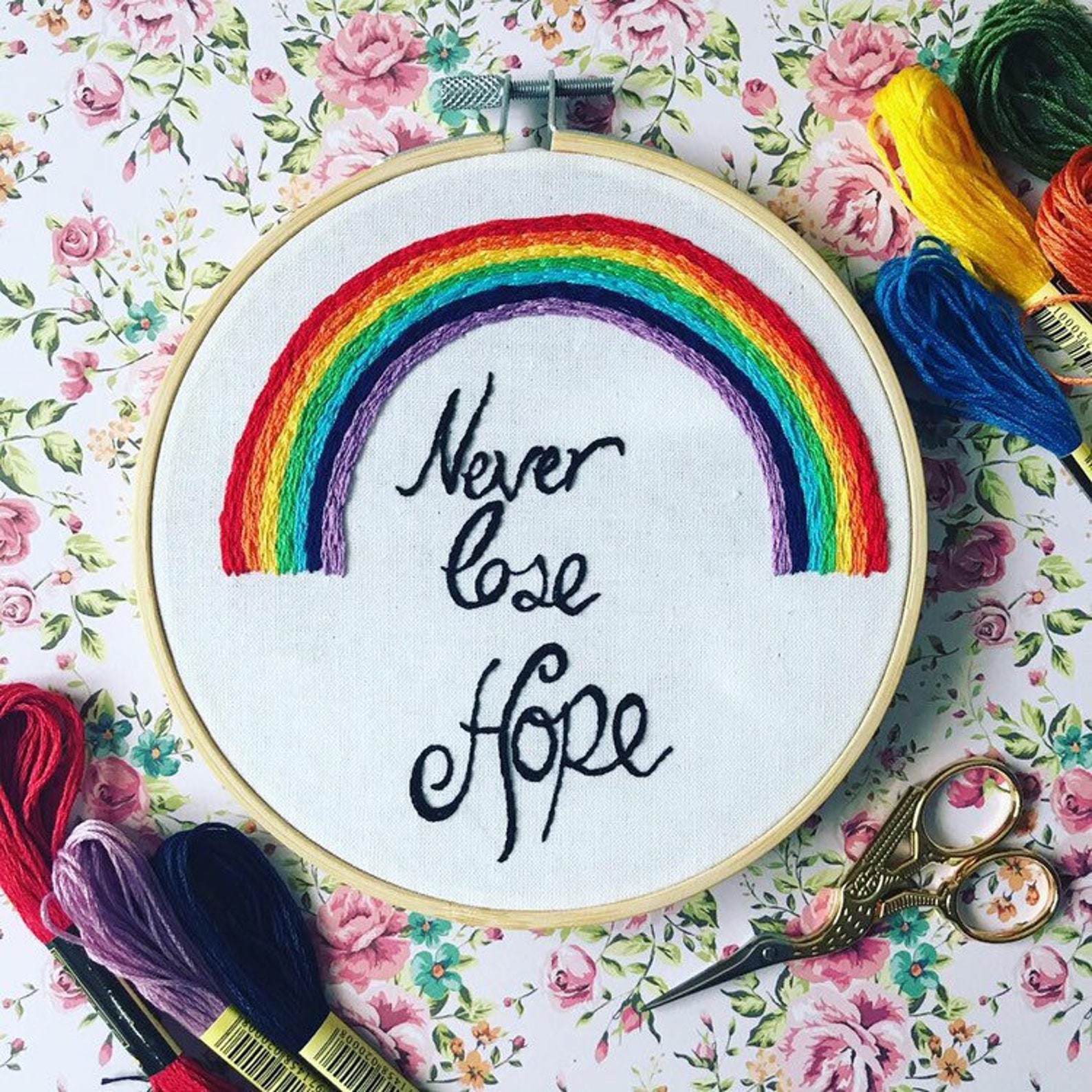 Rainbow Embroidery Pattern Needlecraft Pattern Embroidery - Etsy