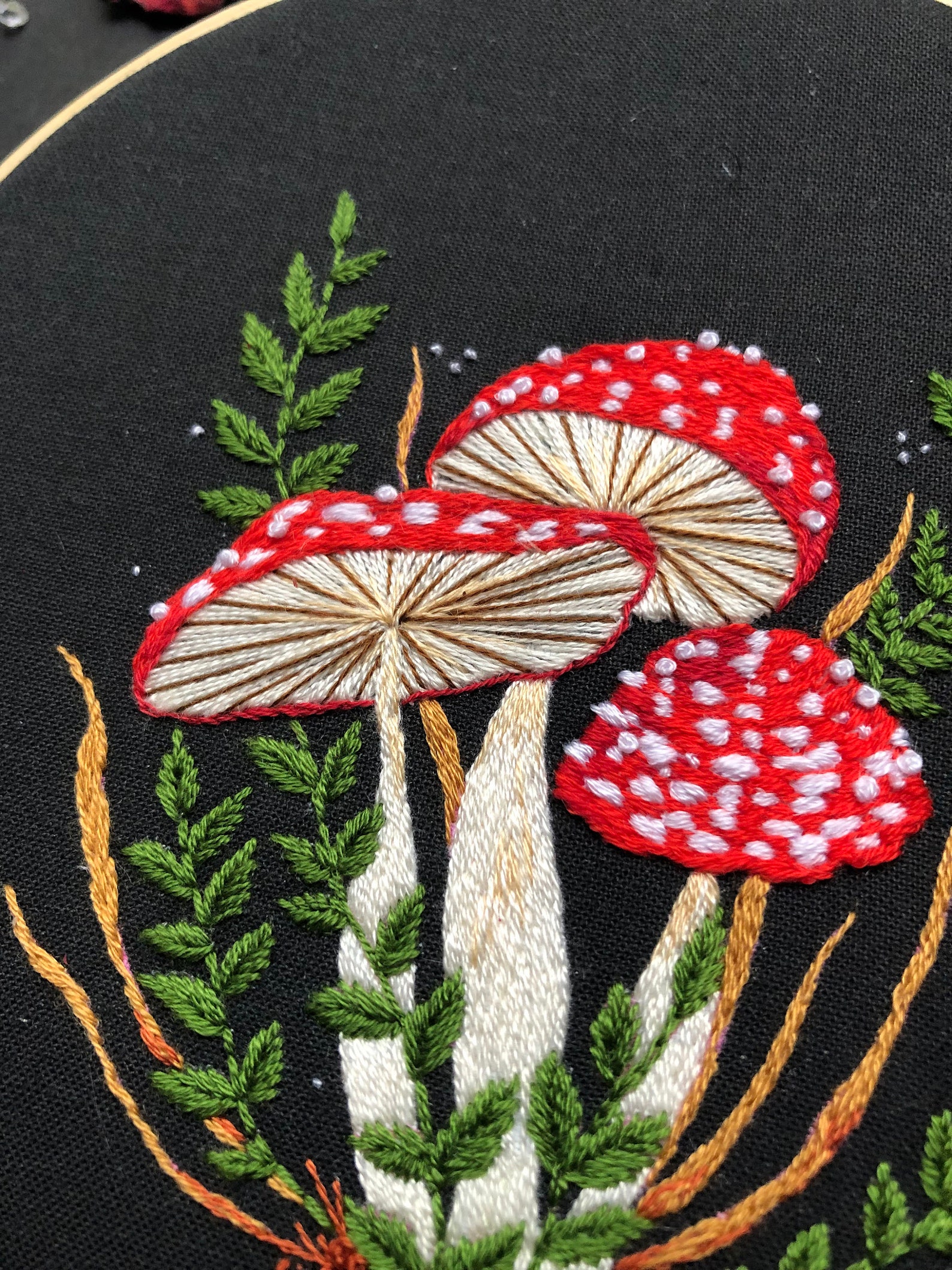 Toadstool Mushroom Embroidery Kit Needlecraft Embroidery - Etsy