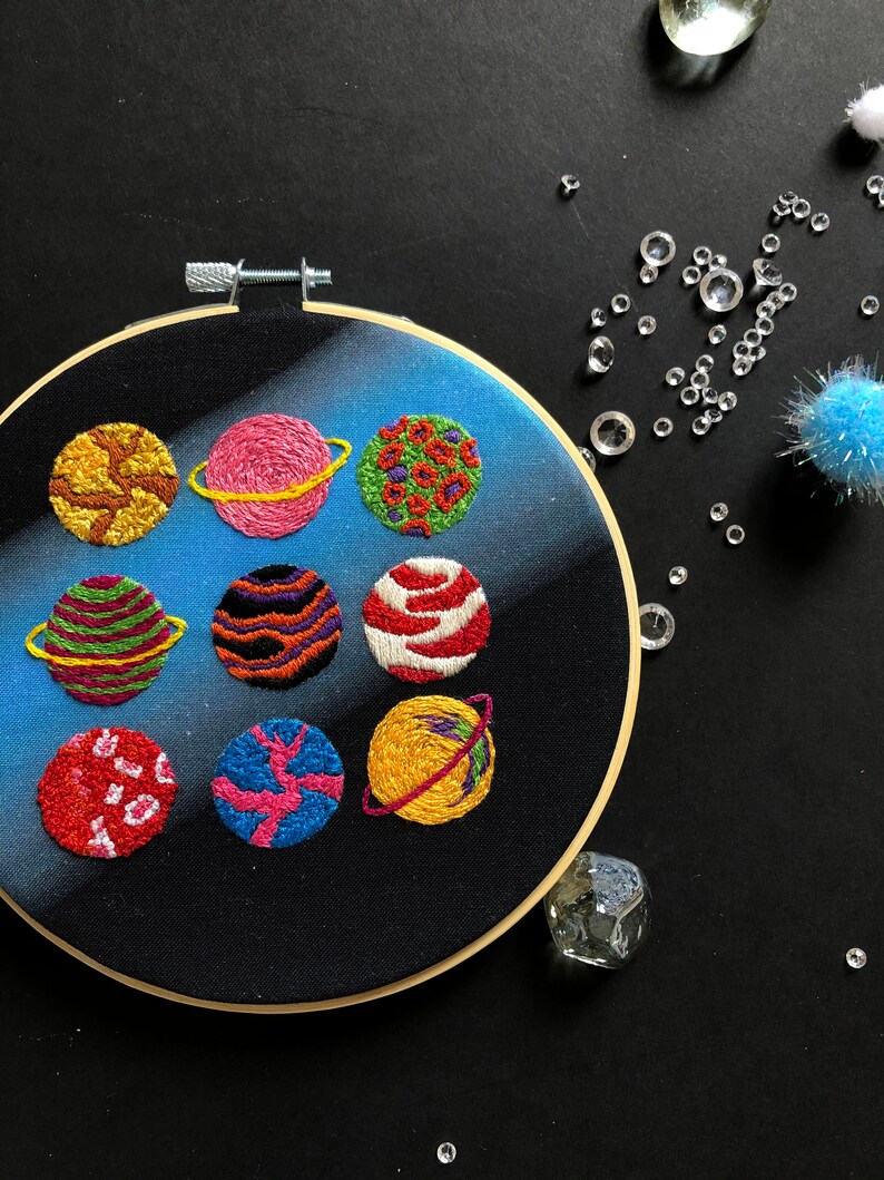 Space Embroidery Kit Needlecraft Kit Embroidery Pattern - Etsy