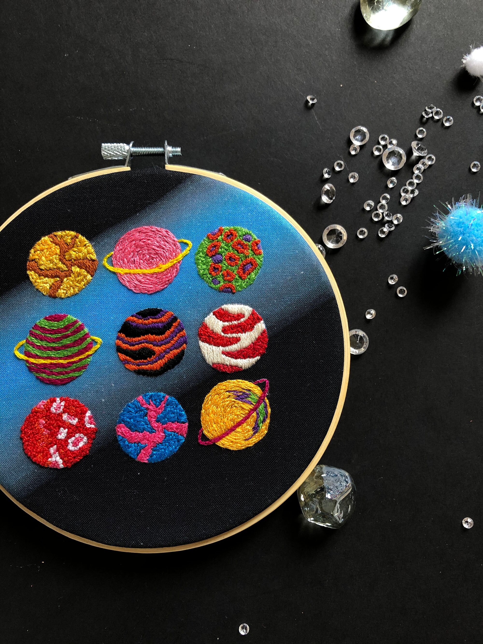 Space Embroidery Kit Needlecraft Kit Embroidery Pattern - Etsy