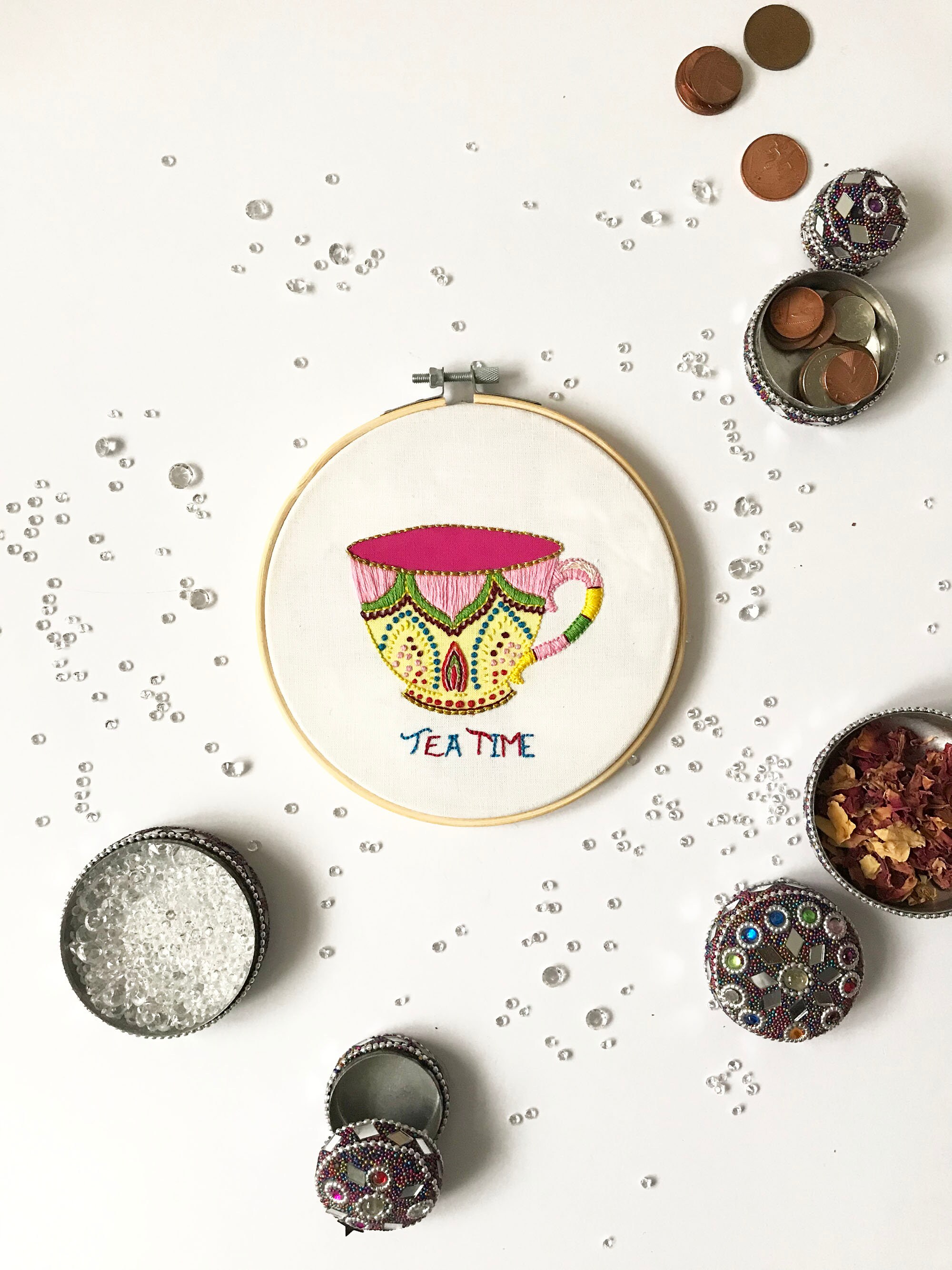 Teatime Embroidery Pattern PDF, Needlecraft , Embroidery Pattern ...