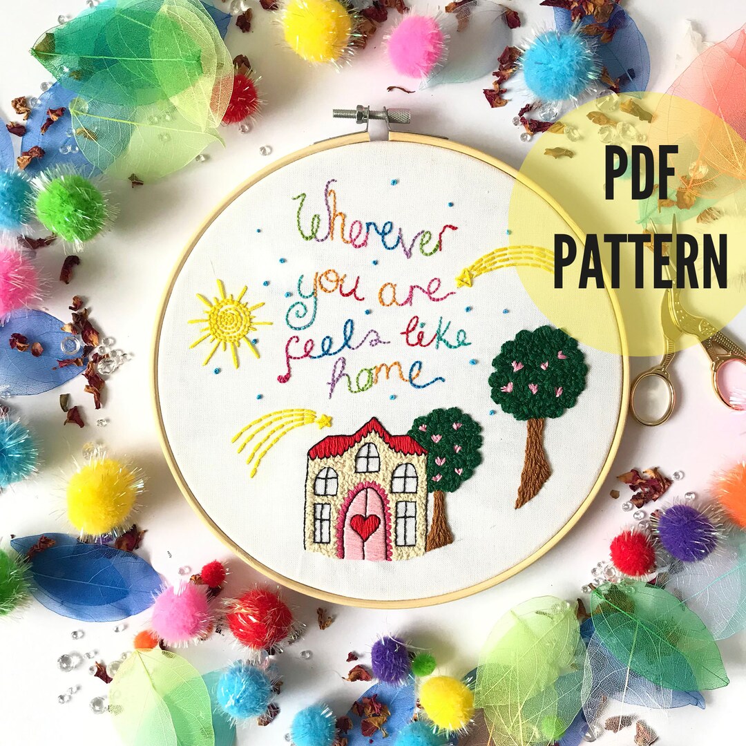 Home Embroidery Pattern PDF, Needlecraft Pattern, Embroidery Transfer ...