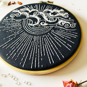 Full Moon Embroidery Kit, Sewing Kit, Embroidery Pattern, Beginners ...