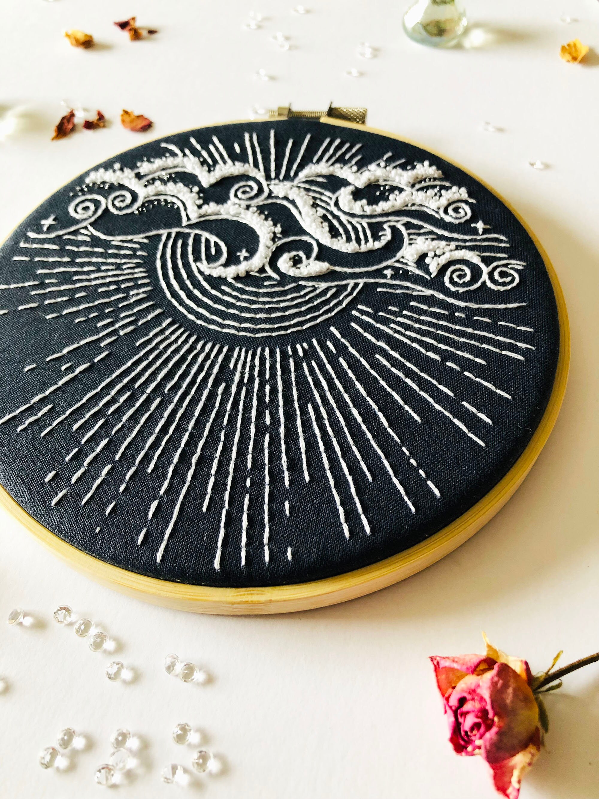 Full Moon Embroidery Kit Sewing Kit Embroidery Pattern - Etsy UK