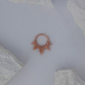 Ray Septum Piercing-handmade Nose Ring-copper Septum Ring-copper Septum Jewelry - Etsy