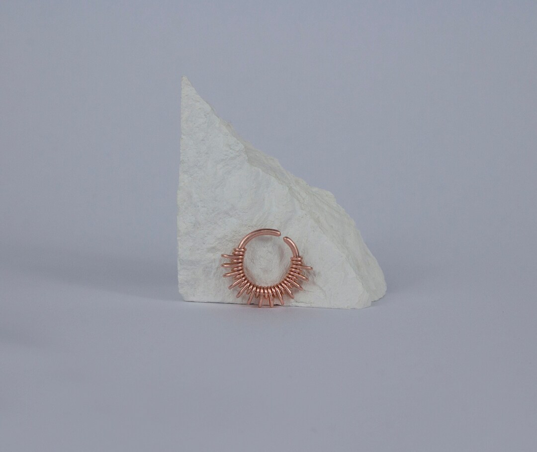 Simplex Septum Piercing-copper Nose Ring-handmade Septum Ring-solid Copper - Etsy