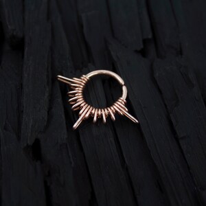 Ra Septum Piercing - Handmade Nose Ring - Artisanal Copper Piercings - Expressive Face Jewelry ...
