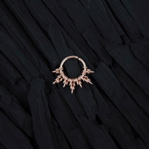 Flare Septum Piercing-copper Nose Ring-handmade Septum - Etsy