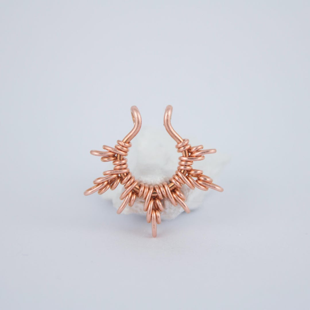 Flare Septum Ring-handmade Nose Ring-faux Septum Piercing-celestial ...