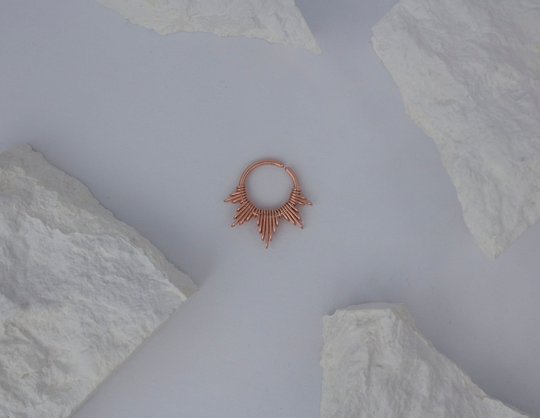 Ray Septum Piercing-handmade Nose Ring-copper Septum Ring-copper Septum Jewelry - Etsy