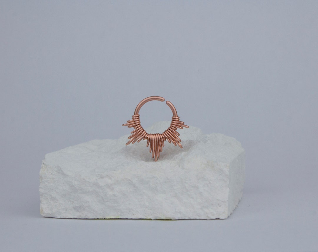 Ray Septum Piercing-handmade Nose Ring-copper Septum Ring-copper Septum Jewelry - Etsy