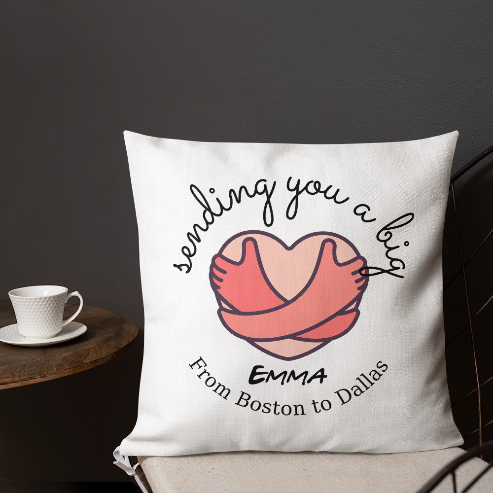 Virtual Hug Gift Personalized Hug Cushion Galentine's - Etsy