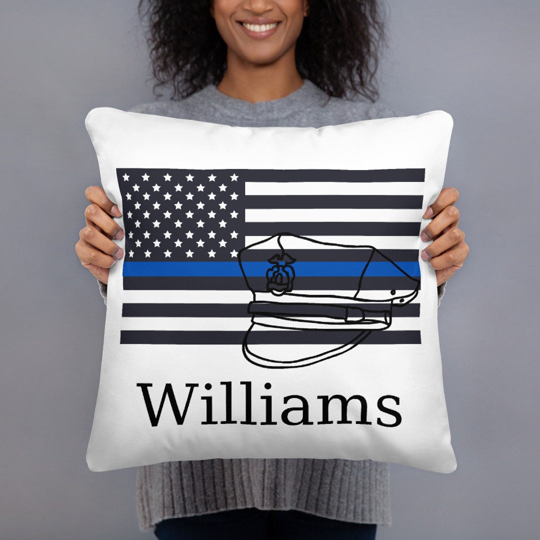 Personalized Police Gifts, Police Decor, Thin Blue Line Flag Police ...