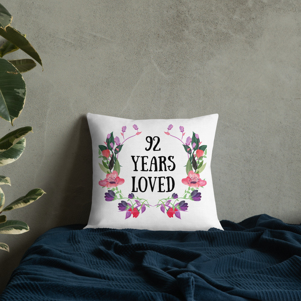 92 Years Loved, 92 Year Old Female Gifts, 92nd Birthday Gifts for Women ...