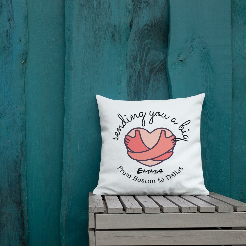 Virtual Hug Gift Personalized Hug Cushion Galentine's - Etsy