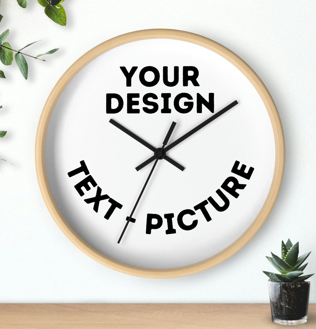 Personalized Wall Clock, Custom Wall Clock, Photo Wall Clock, Home ...