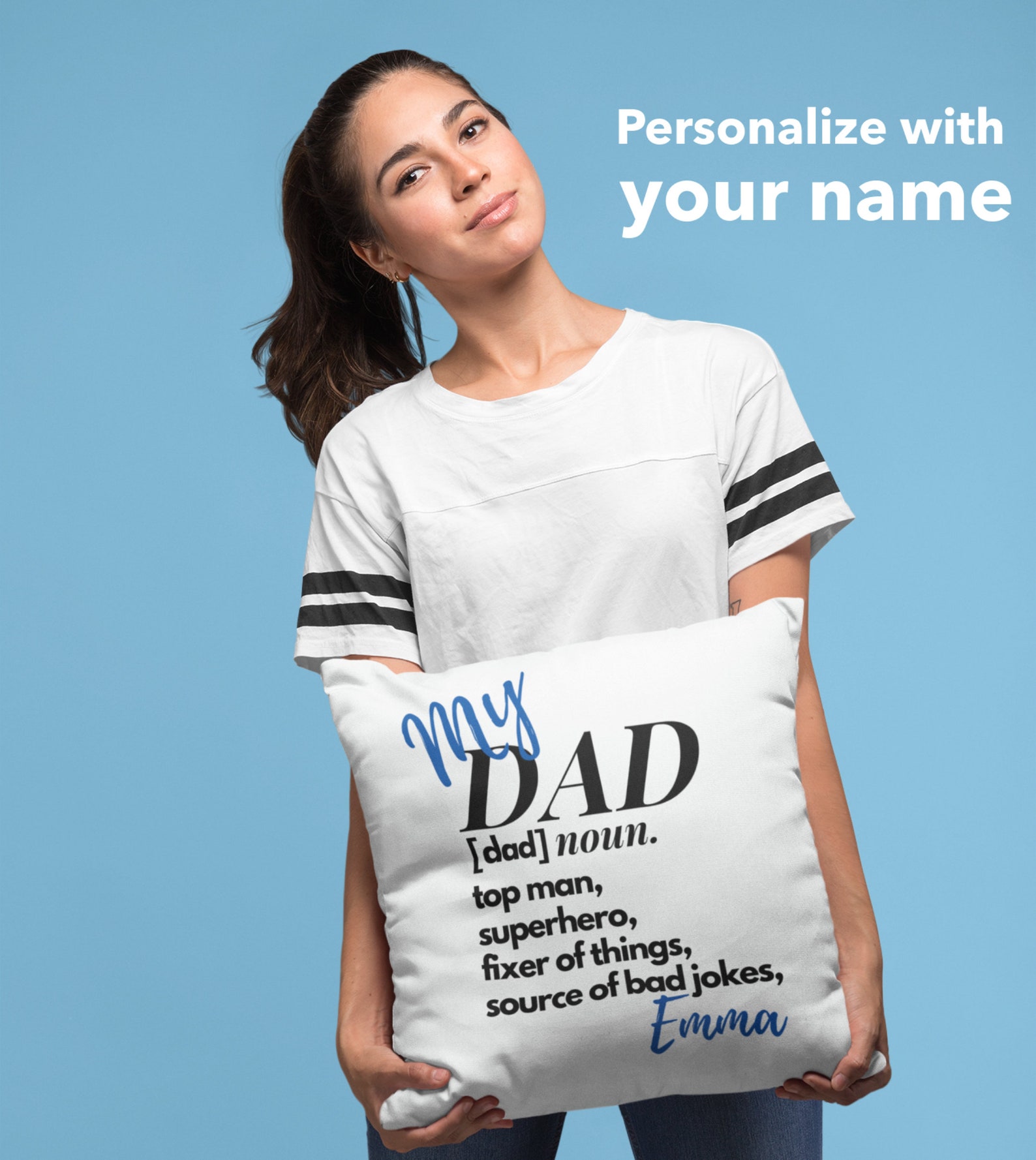 Custom Dad Pillow Personalized Dad Pillow Fathers Day Gift - Etsy