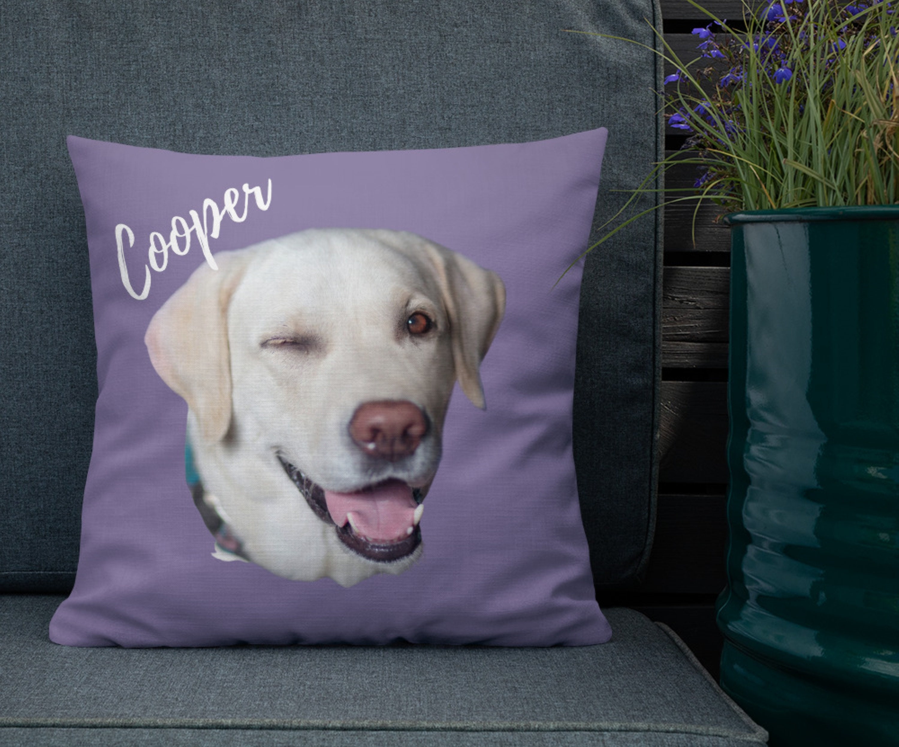 Personalized Dog Photo Pillow Customize Dog Pillow With Name - Etsy