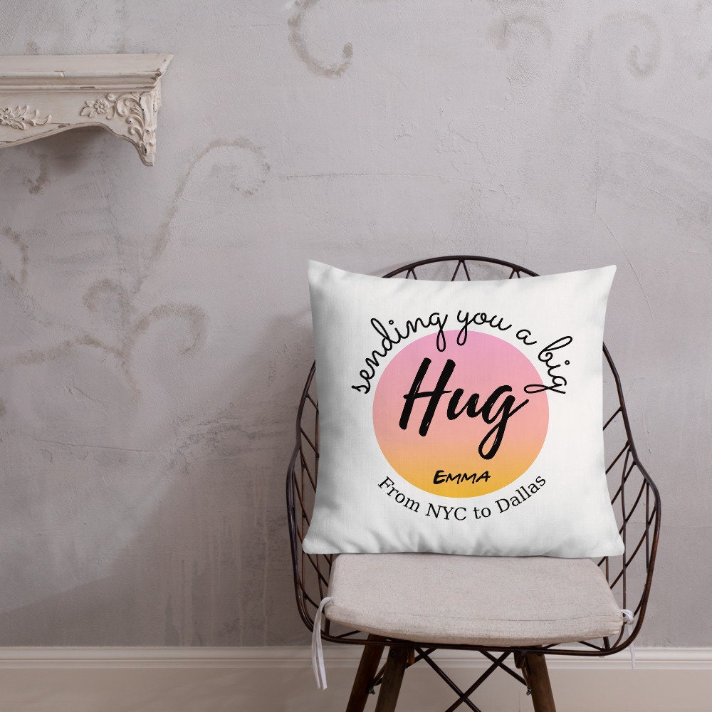 Personalized Hug Cushion Virtual Hug Gift Galentine's | Etsy
