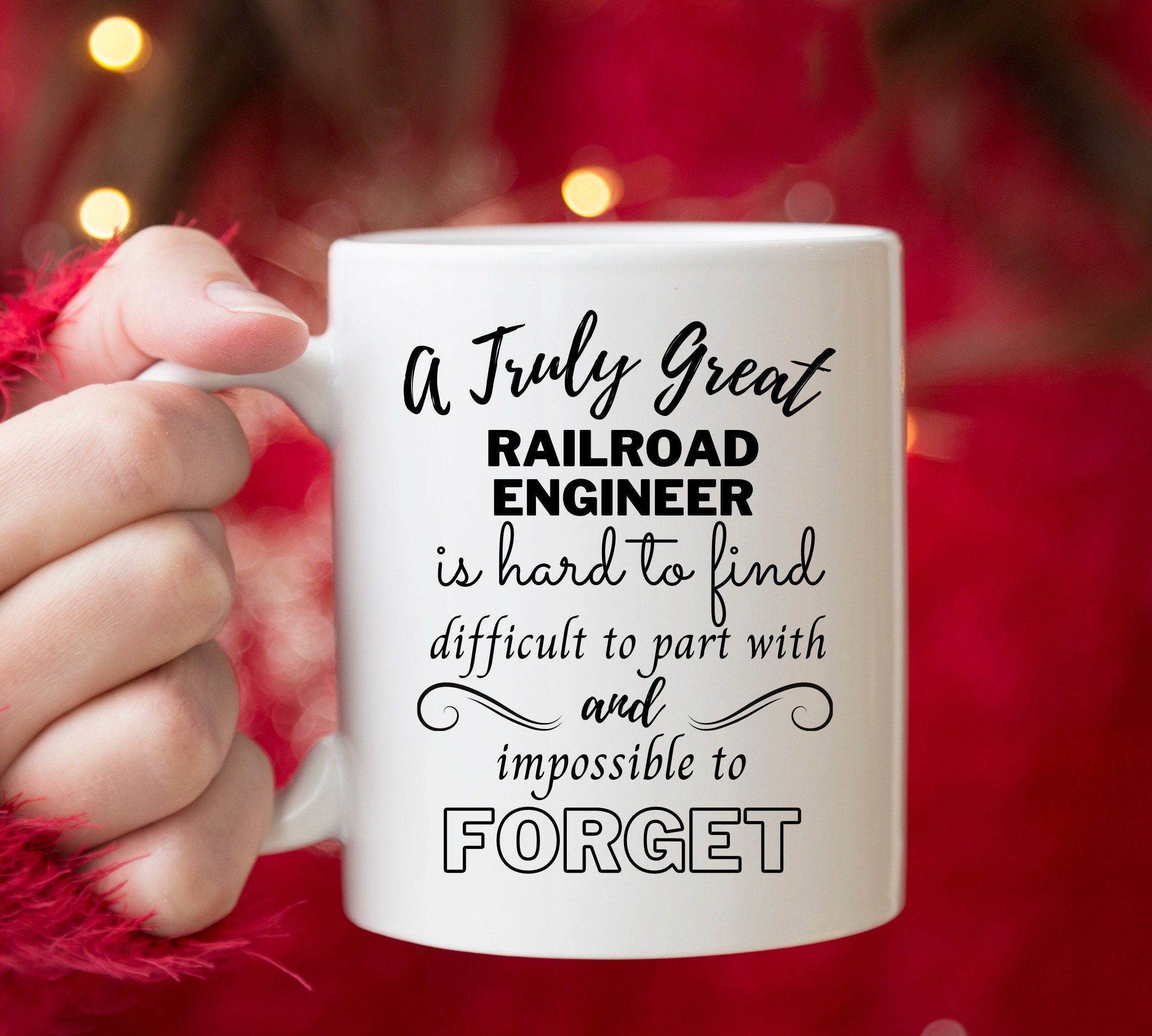 Retirement Gift for Railroad Engineer Happy Retirement Coffee - Etsy