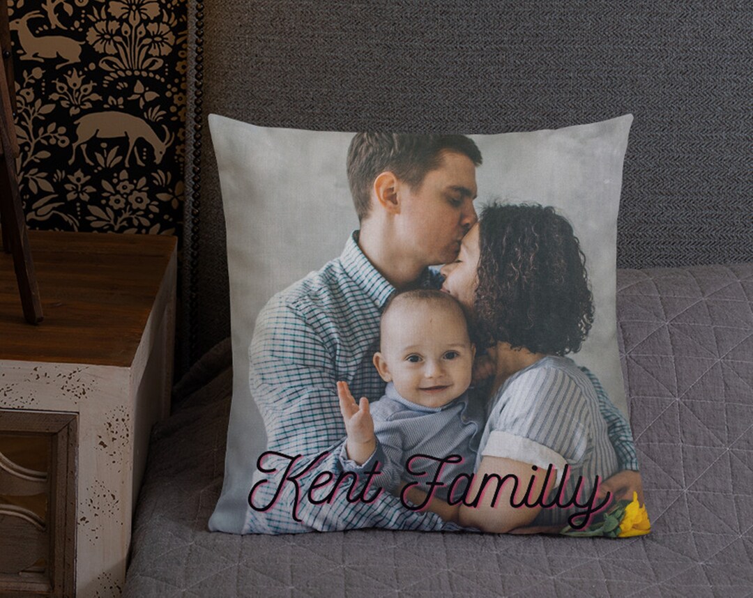 Custom Photo Pillow Case and Insert, Picture Personalized Throw Pillow ...